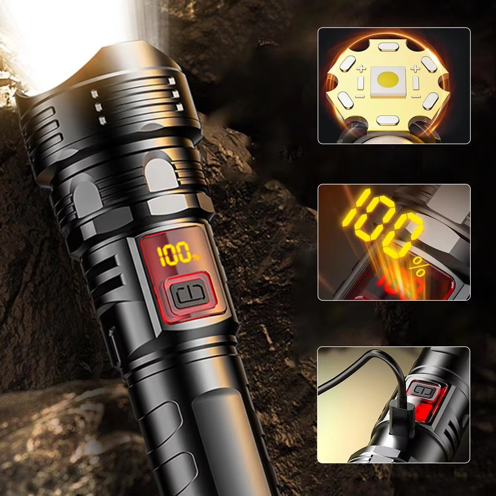 LAYAR Super bright white laser multifunction flashlight, smart digital ...
