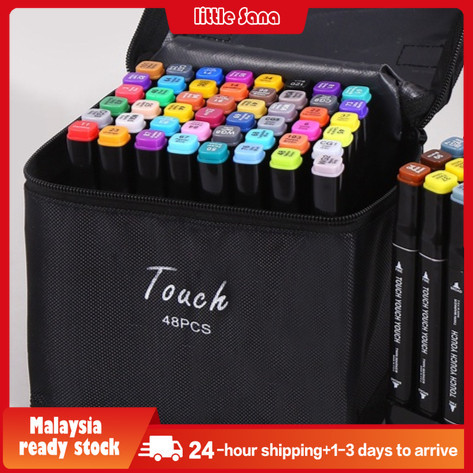 24/36/60/80 Colors Dual Tip Art Marker Pen Set for Draw Sketching Based ...
