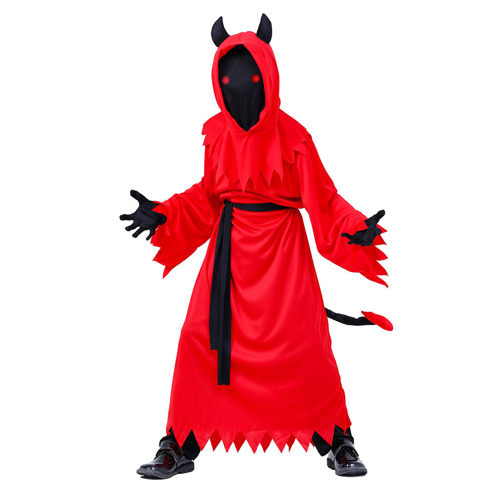 Children Demon Horror Glowing Red Eyes Halloween Drag Party Cosplay ...