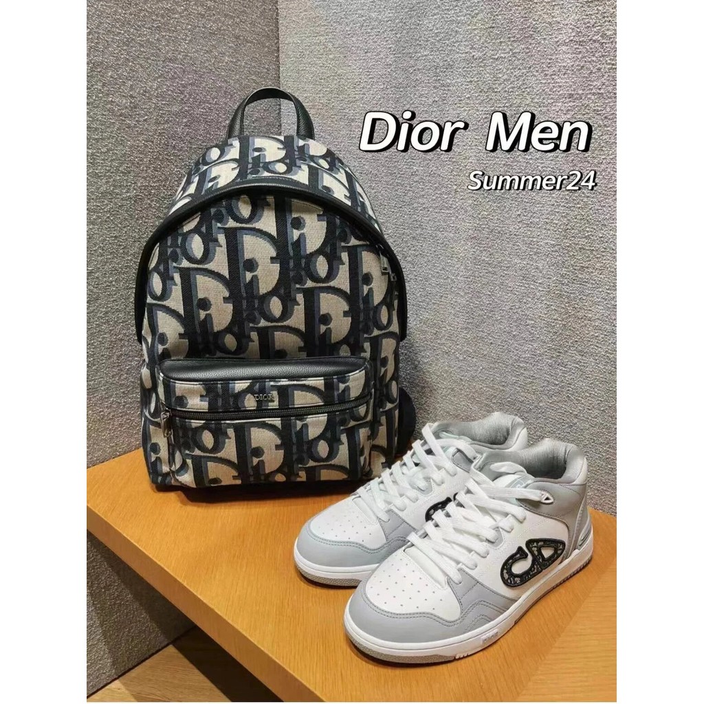 Dior Presbyopic New Style Big logo Backpack School Bag Men's Bag Women ...