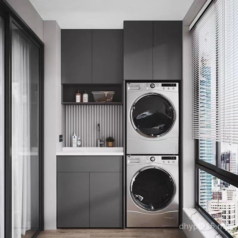 Stacking Washing Machine Washing Pool Dryer Combination Cabinet Cabinet ...