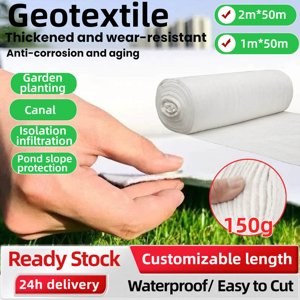 Non-woven Geotextile 1m/2m width White Geotextile Felt For gardening ...