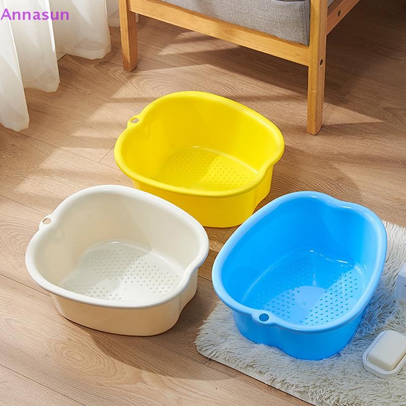 Annasun Large Foot Bath Bowl Thick Solid Plastic Large Foot Bath Spa ...
