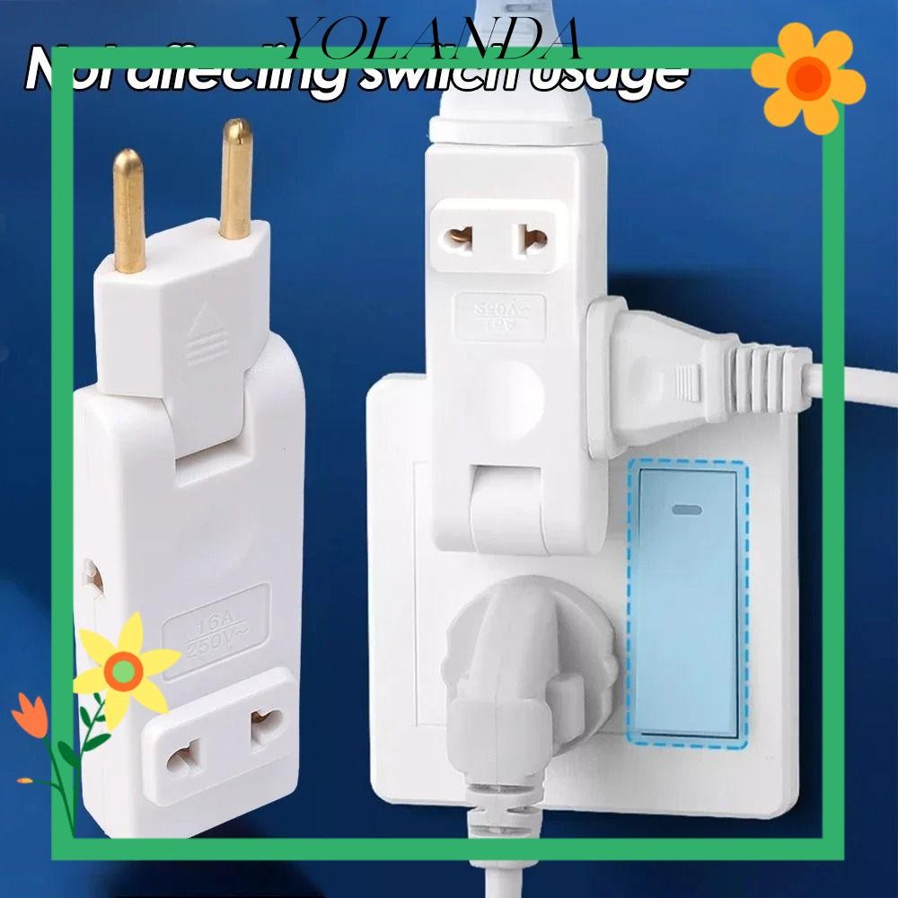 YOLAN EU Electrical Socket, 180 Degree Rotation Extension Plug Adapter ...