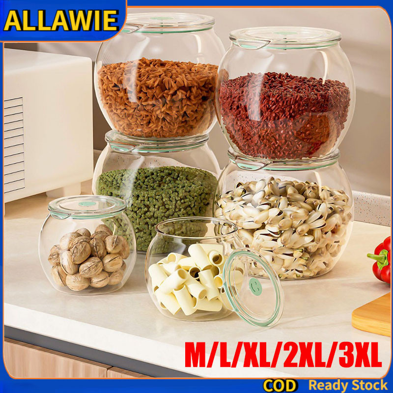New Transparent Rice Bucket Plastic Sealed Container Large-Capacity ...