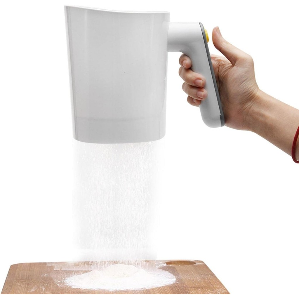 Electric Flour Sifter, Handheld Battery Operated Stainless Steel Mesh ...