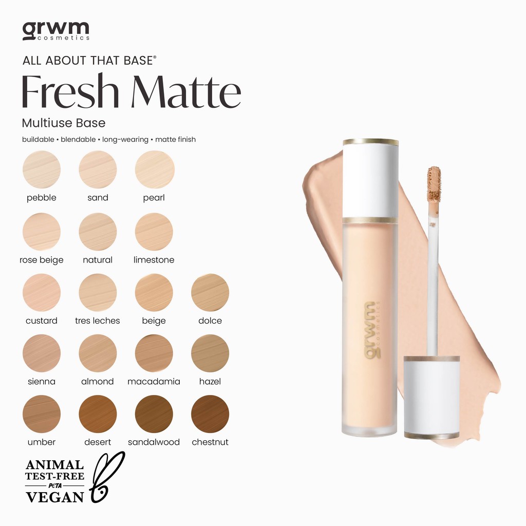 GRWM Cosmetics Fresh Matte Multiuse Base - Skin Tone Shades | Shopee ...