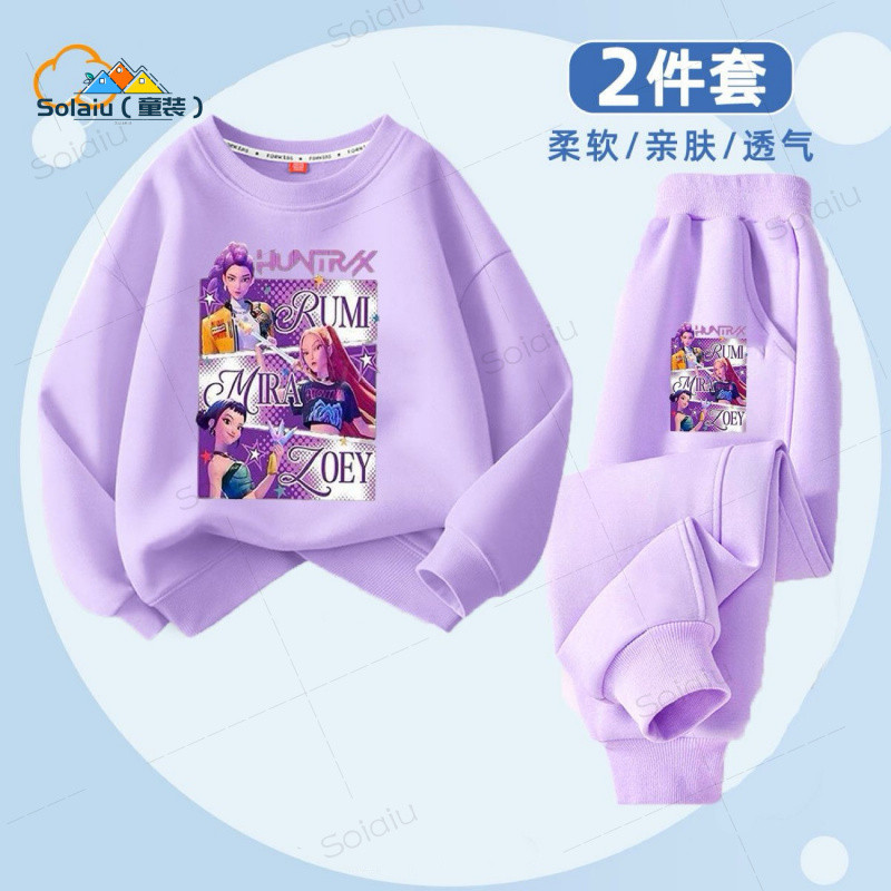 Girls Long Sleeve Suit Kpop Demon Hunter Children's Clothing 2025 New ...