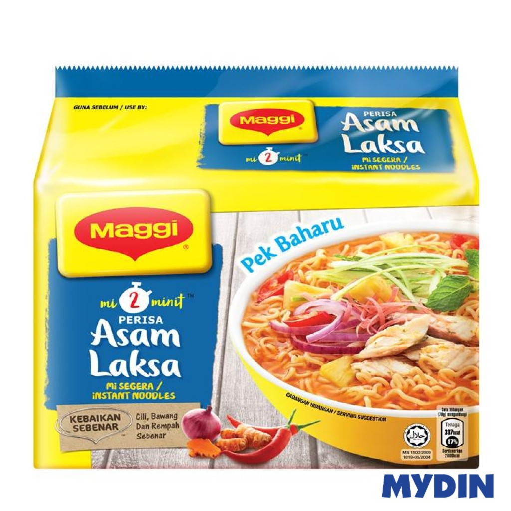 Maggi Instant Noodles - Asam Laksa (5 x 78g) | Shopee Malaysia