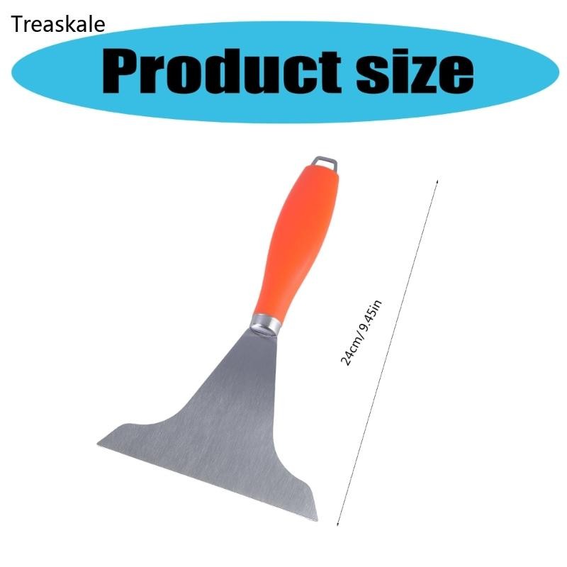 TREA Griddle Grill Flat Scrapers with Handle for Stainless Steel ...