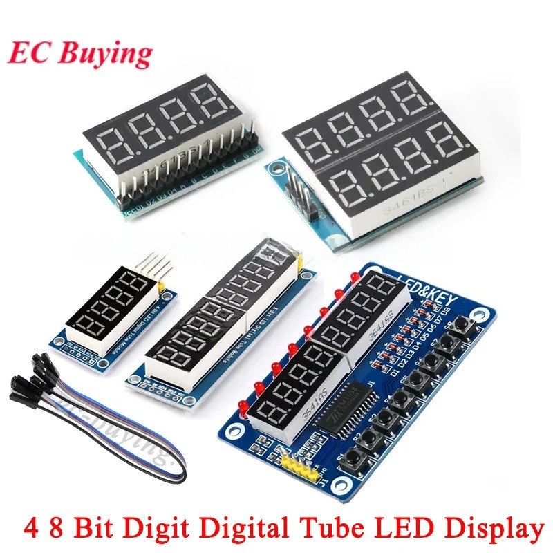 4-Digit 8-Digit MAX7219 TM1638 LED Dot Matrix Digital Tube Module ...