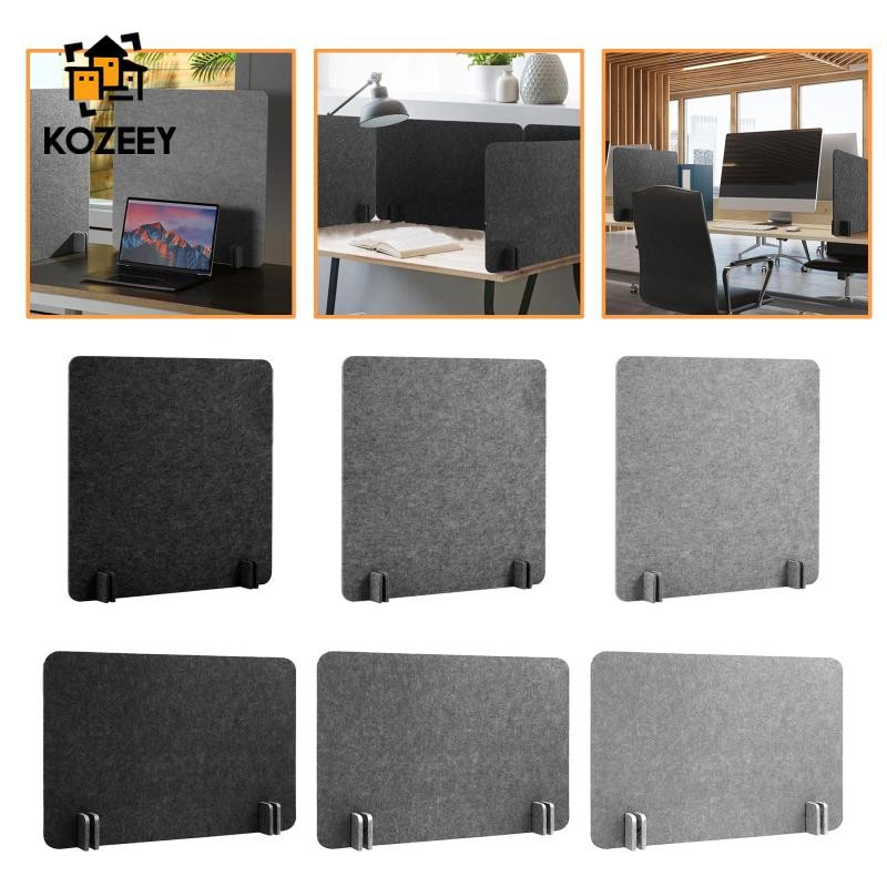 KOZEEY Acoustic Desk Divider Privacy Panel Freestanding Felt Table ...