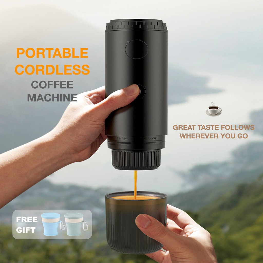 【New】2025 Portable Espresso Machine | 19 Bar, 7800 mAh Battery, USB-C ...
