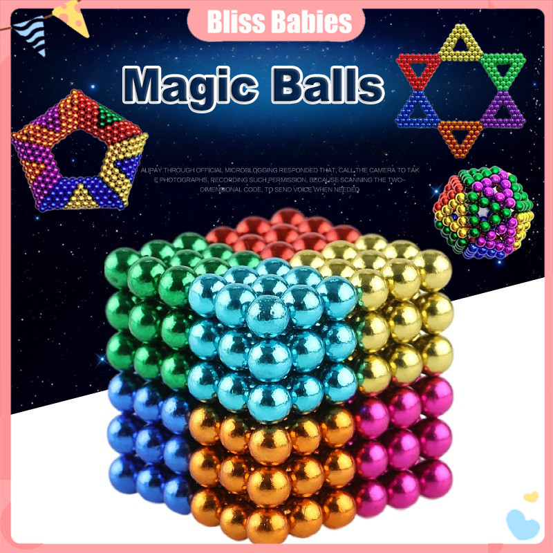 5MM 3D Magnetic Magnet Magic Balls Blocks Balls Sphere Cube Beads ...