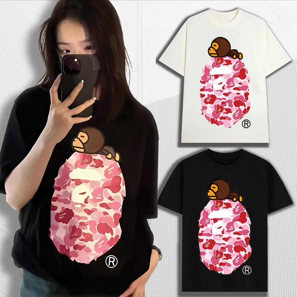 Bape Pink Monkey Ver Unisex T-Shirt | 100%cotton New High Quality baju ...