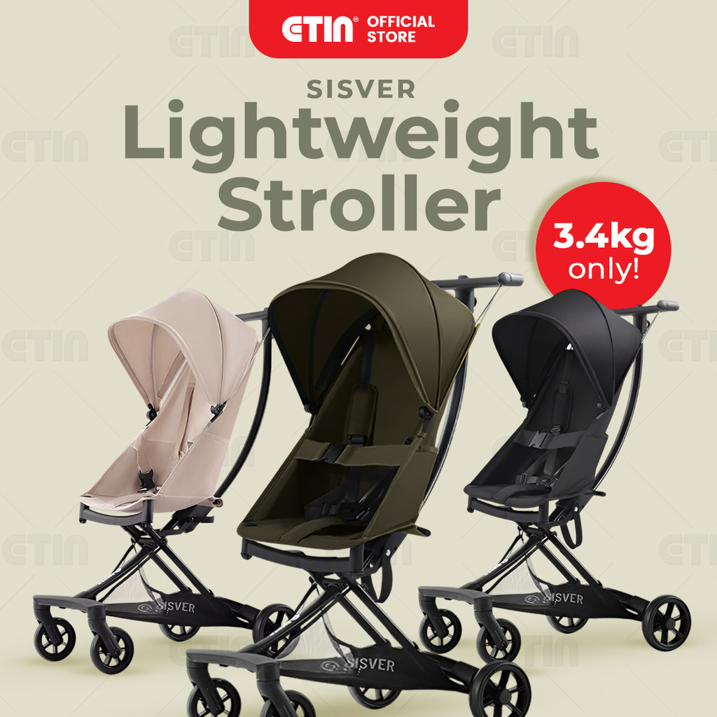 ETIN SISVER Lightweight Baby Stroller Travel Foldable Newborn Trolley ...