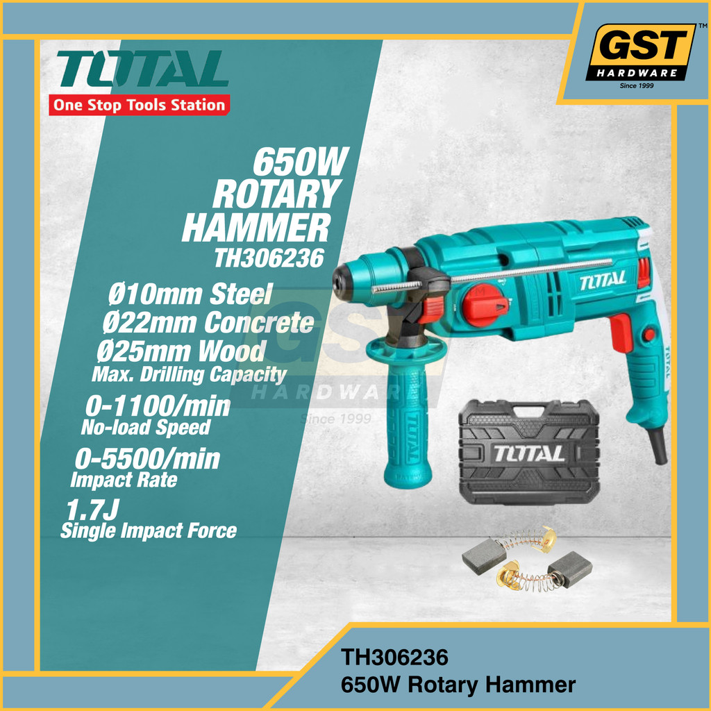 Total Hammer Drill 650W Total Hacker 22mm / 26mm 800W Impact Drill ...