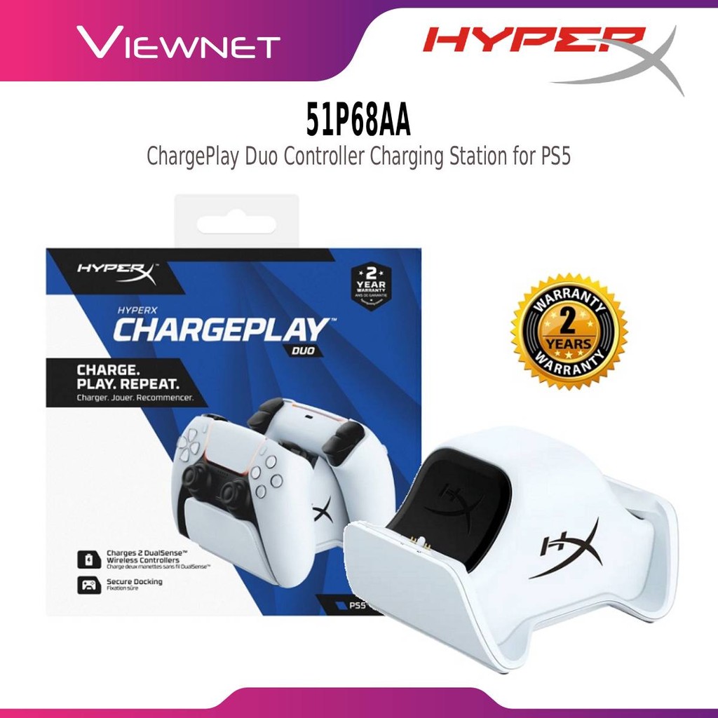 HYPER-X HYPERX CHARGEPLAY DUO CONTROLLER CHARGING STATION FOR PS5 WITH ...