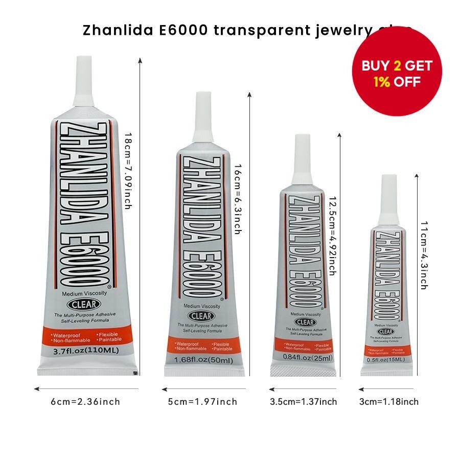 New E6000 Super Glue Zhanlida 25/50/110ML Transparent Adhesive for ...