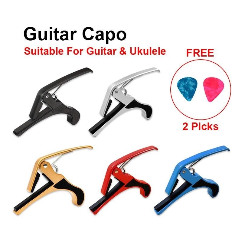 Acoustic Guitar Capo With Many Color Include FREE 2 Guitar Pick ...