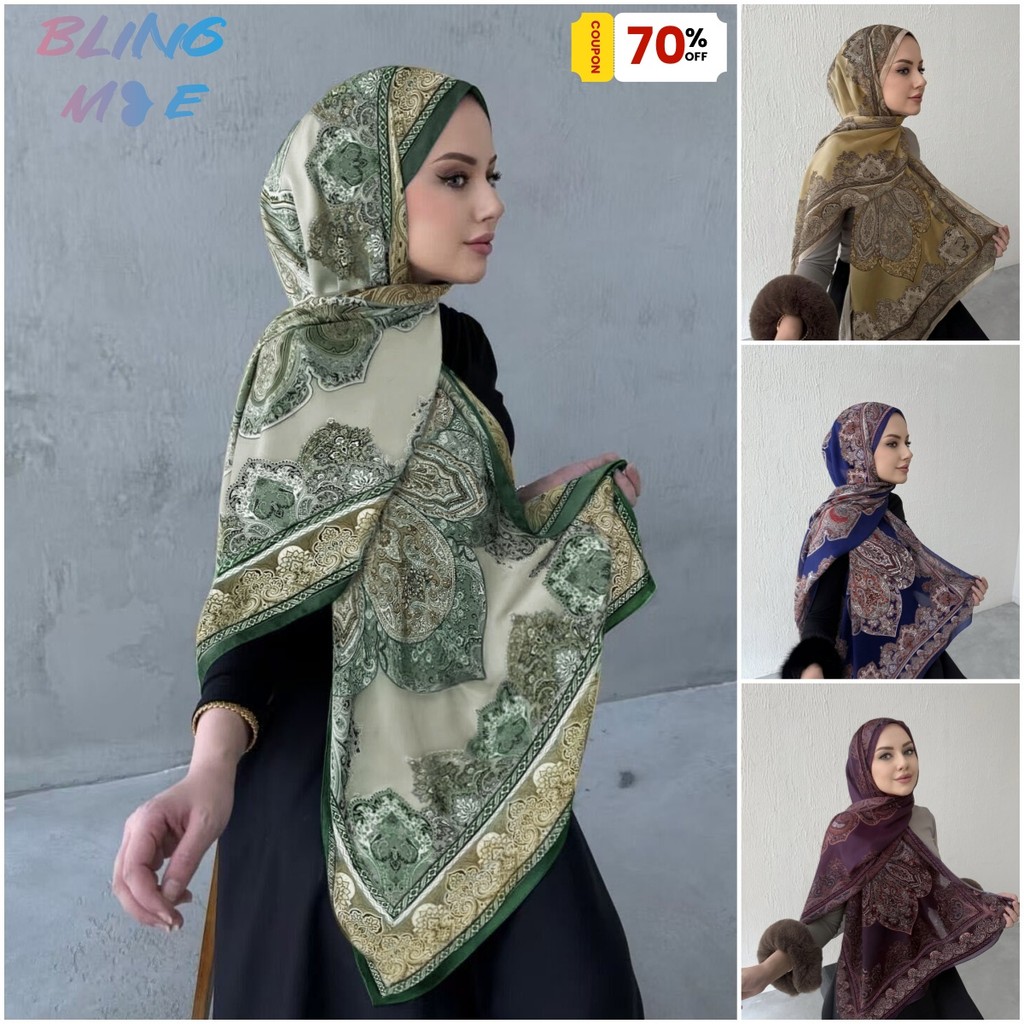 Tudung hijab Selendang, Gradient Pearl Chiffon Scarf Ultra Soft ...
