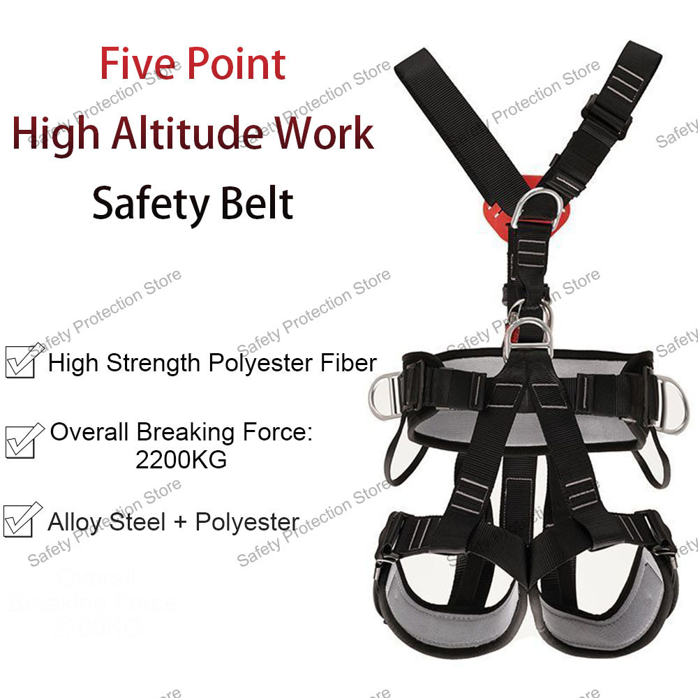 High Altitude Work Safety Belt Full Body Five-point Safety Harness ...
