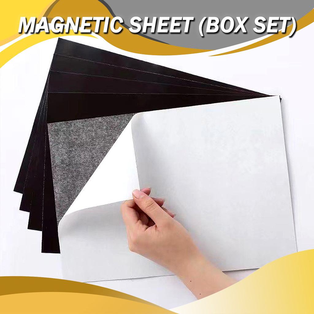 Quaff 1Box Magnetic Sheet A4 Size Cuttable DIY Refrigerator Magnet (50-200Pcs) | Shopee Malaysia