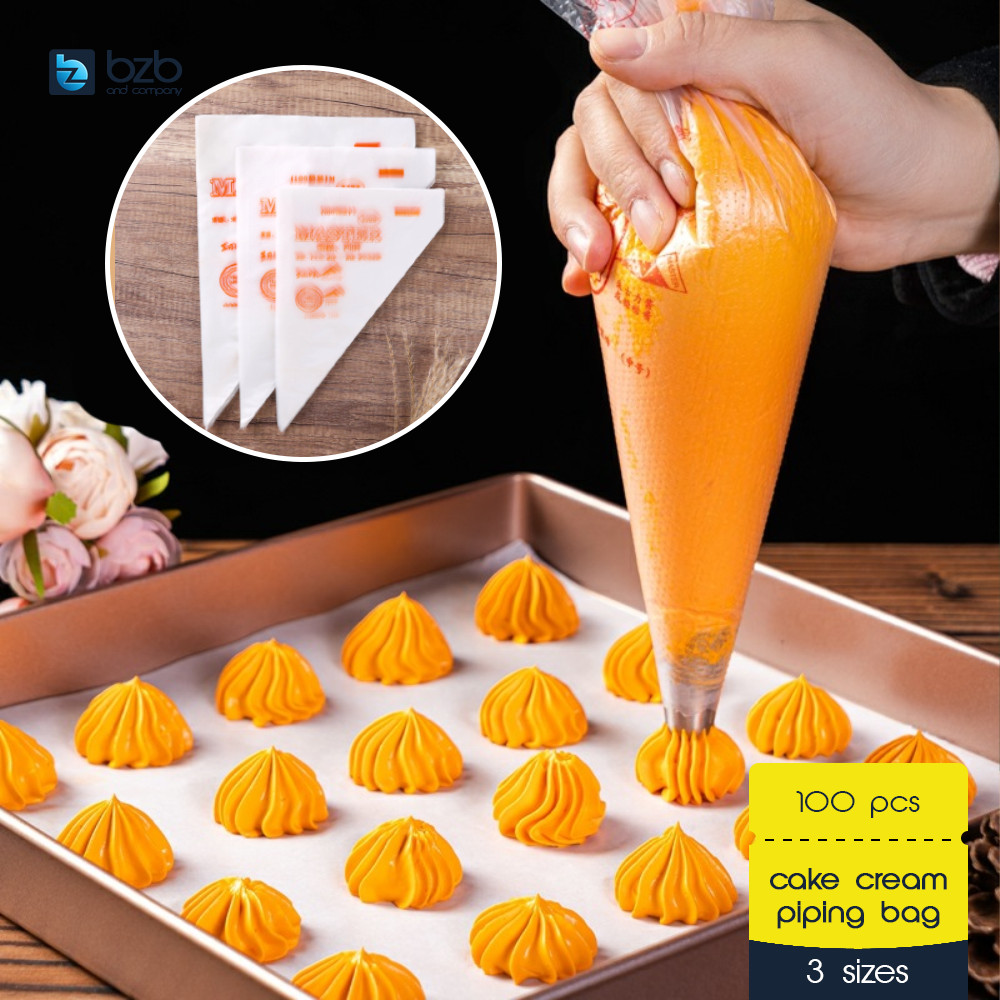 100Pcs Disposable Piping Bag Decorating DIY Cup Cake Pastry Icing Fresh ...