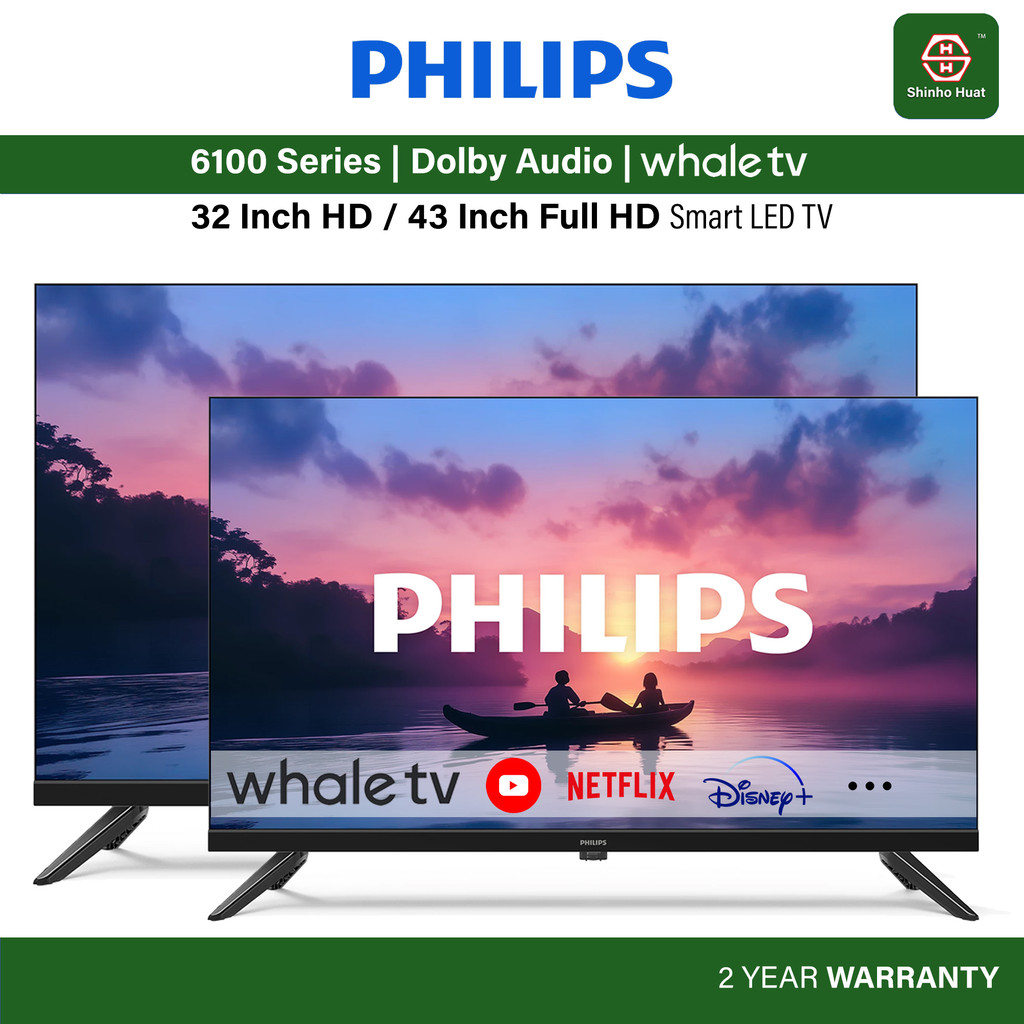 Philips Whale TV 32 Inch HD / 43 Inch Full HD HDR LED Smart TV ...