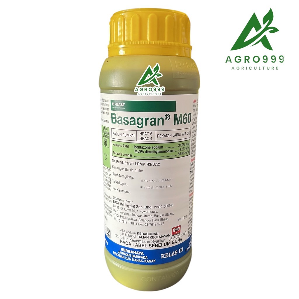 BASAGRAN M60 1Liter Racun rumput dalam padi/Herbicide/bentazone sodium ...