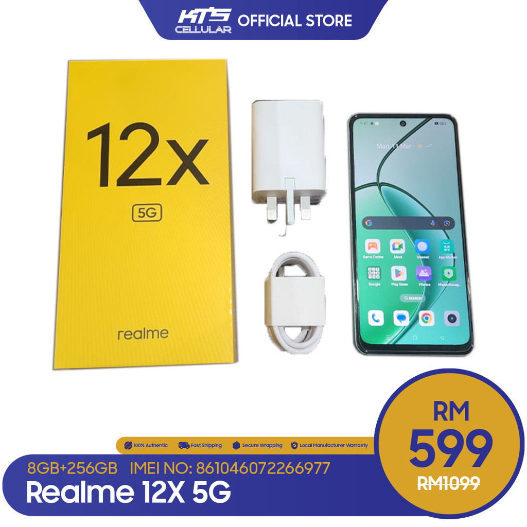 [Display Unit] Realme 12X 5G (8GB+256GB) - IMEI NO: 861046072266977 ...