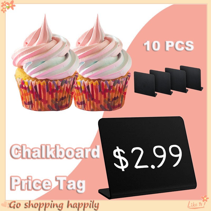10PCS Mini Chalkboard Price Tag Holder Buffet Tags Blackboard ...