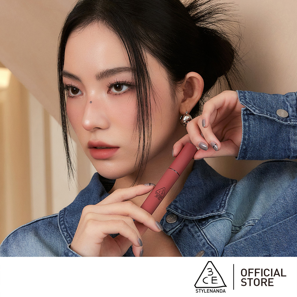 3CE Velvet Lip Tint Lipstick, Smooth matte creamy airy texture, with rich pigments for soft ...