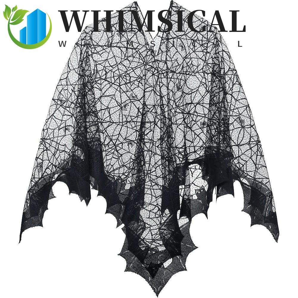 WHIMSICAL Spider Web Cape, Goth Lace Halloween Props, Funny Square ...