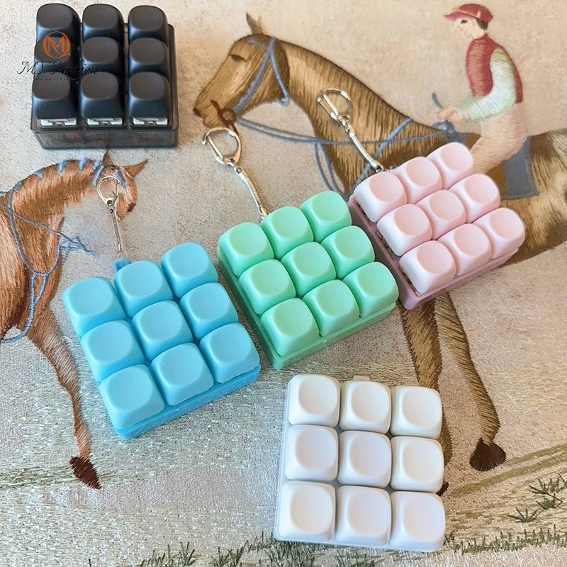 { MY Fashion } 9 Keys Keyboard Keychain Antistress Keyboard Button ...