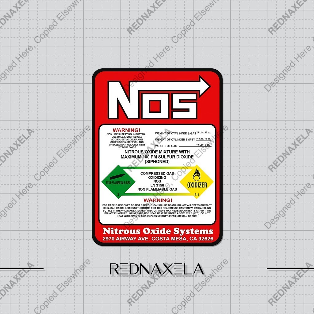 Vinyl Sticker NOS JDM Looks Warning Sign Sticker | Shopee Malaysia