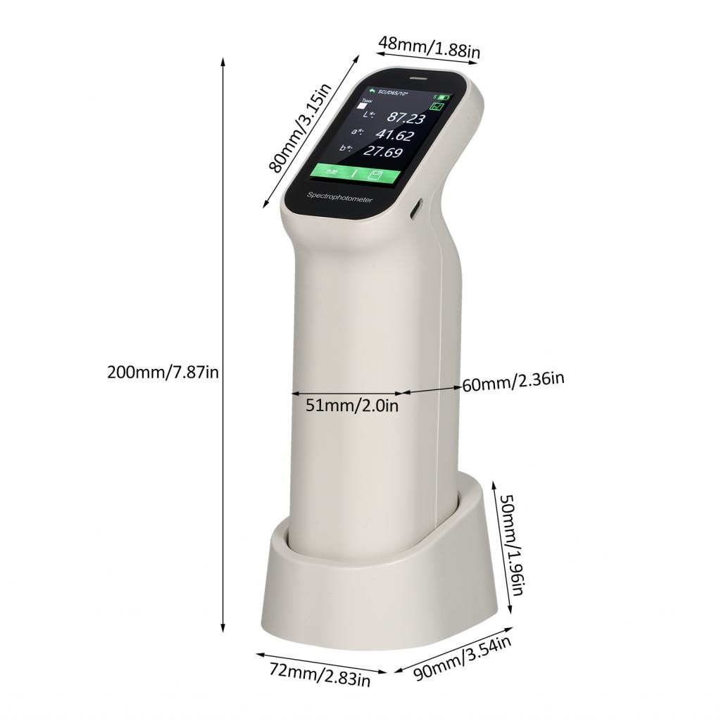 Cousopo Portable Spectral Colorimeter Rechargeable Chromometer Handheld ...