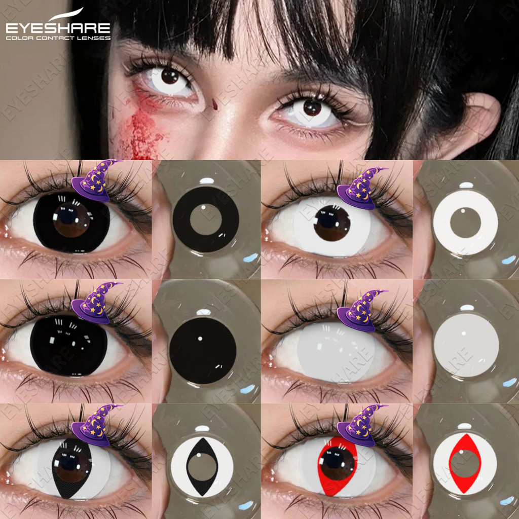 EYESHARE 1pair Cosplay Color Contact Lenses for Eyes Anime Accessories ...