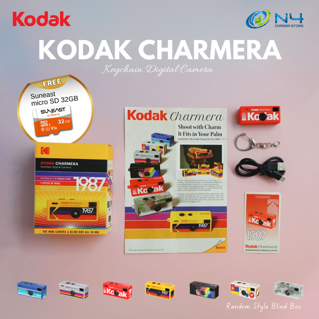 Kodak Charmera Key Chain Digital Camera ( Random Style Blind Box NOT ...