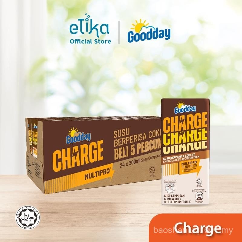 Goodday UHT Charge Chocolate Milk 6 packs /5+1 packs cluster x 200ml x ...