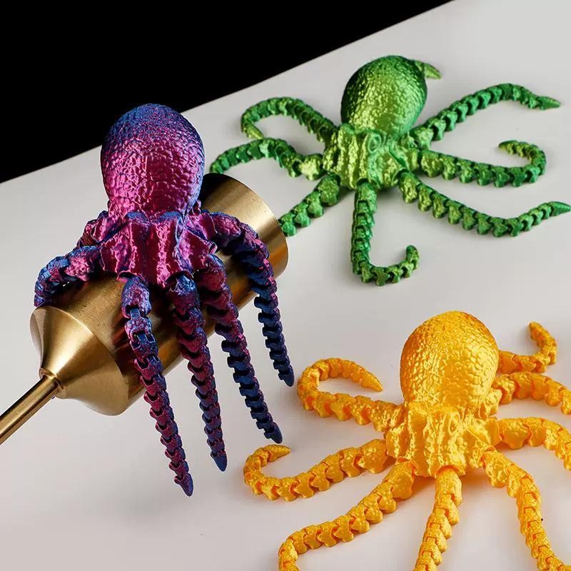 3D Printing Magnetic Joint Movable Octopus Squid Simulation Octopus Toy ...