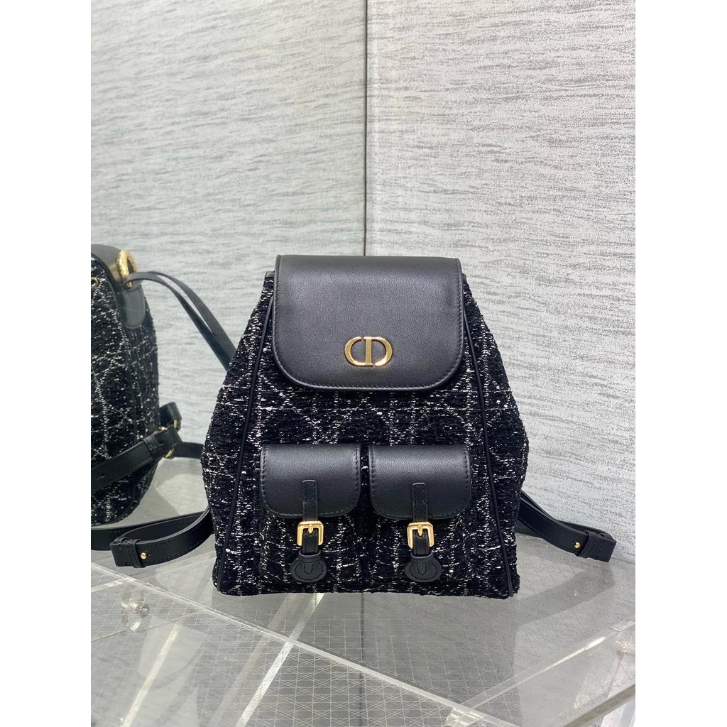 Dior Snowflake Black Caro Backpack Large Small Size Backpack Backpack ...