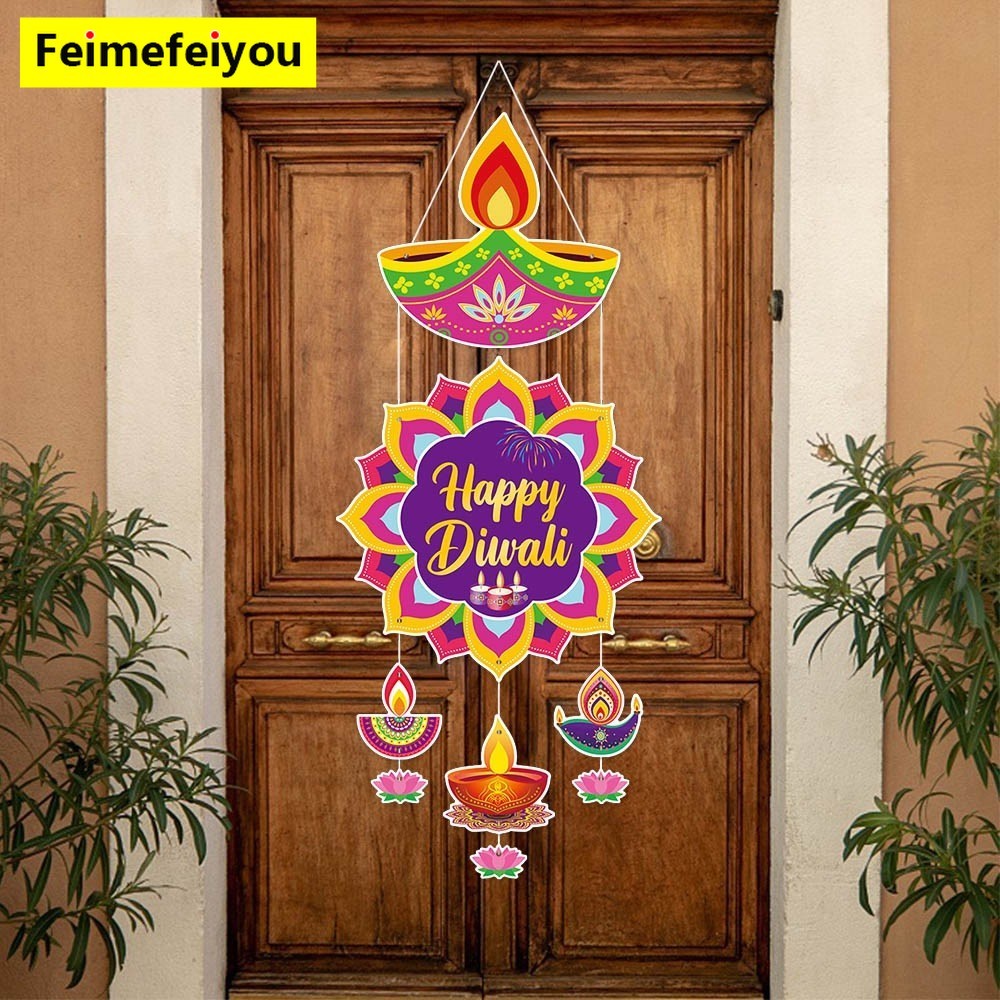 2025 Happy Diwali Festival Decor Deepavali Door Hanging Ornament ...