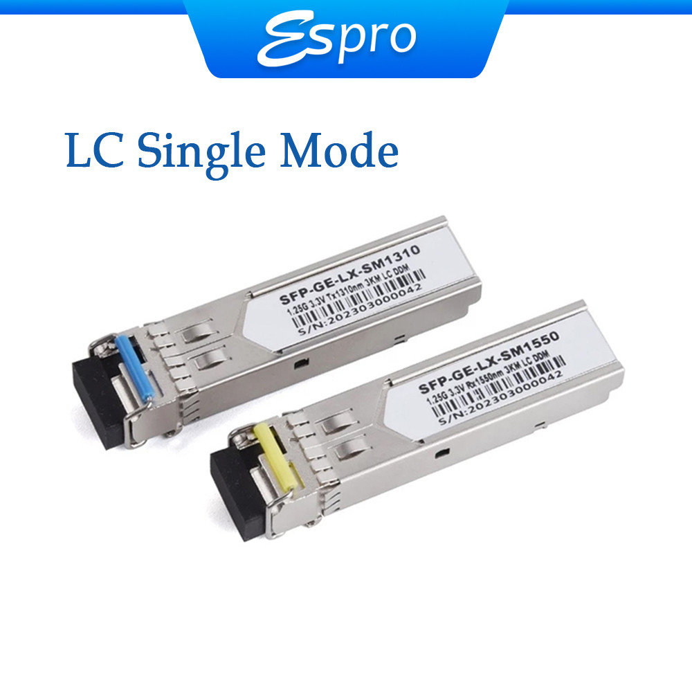 1Pair (2pcs) TX+RX Gigabit Fiber SFP Module 1000M LC 1.25G 1310nm ...