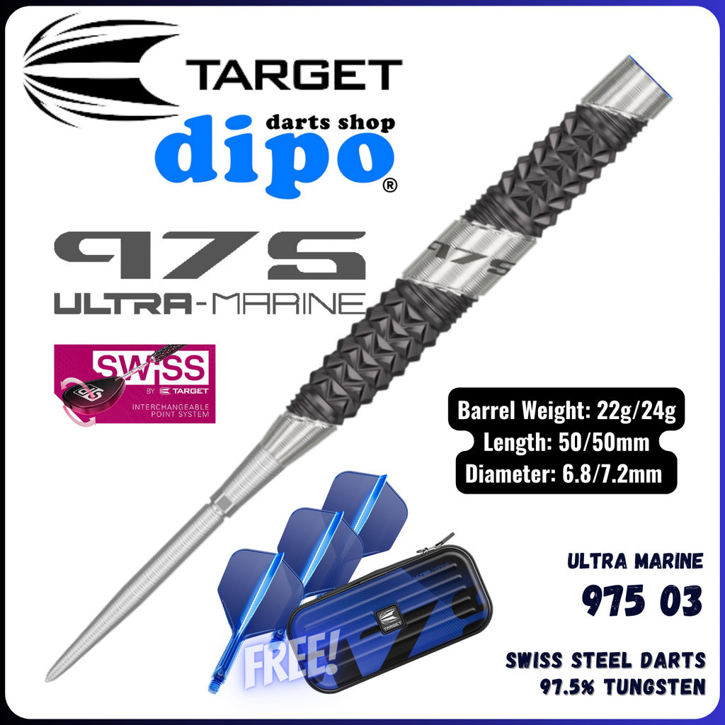 TARGET ULTRA MARINE 975 03 (97.5% Tungsten) - TARGET Swiss Steel Darts ...