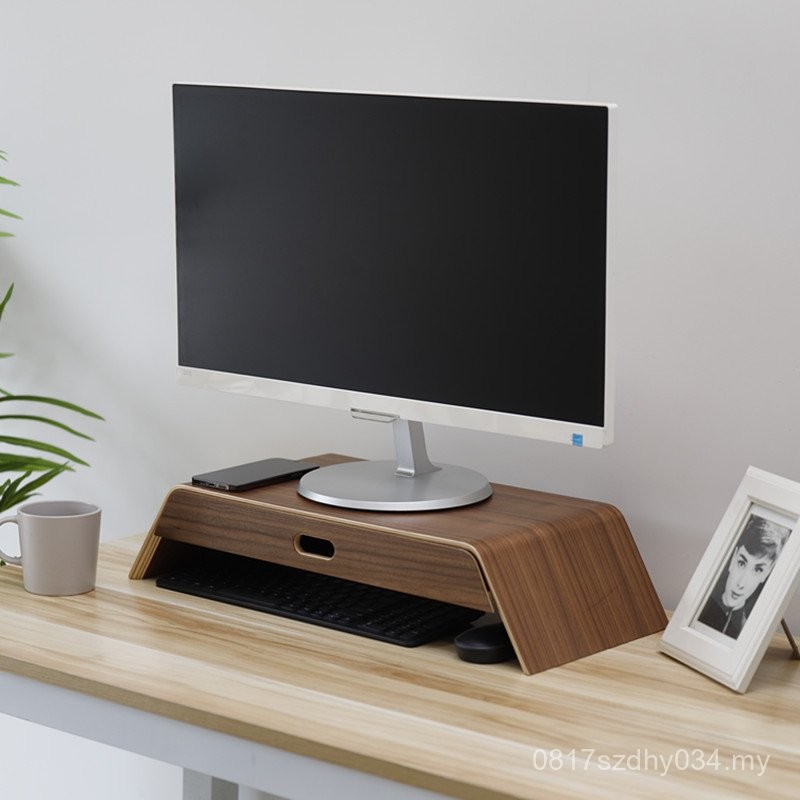 A abothline Storage Rack Computer Rack Solid Wood Portable Elevated ...