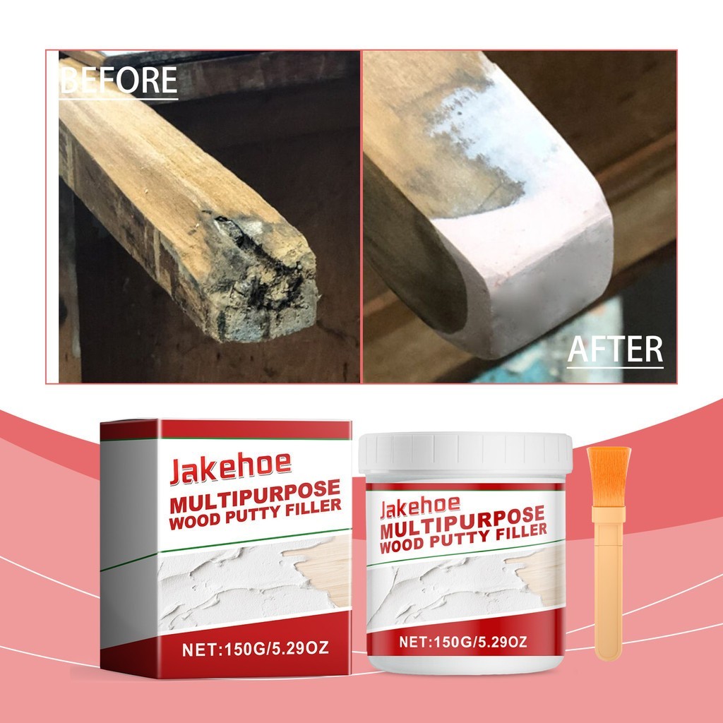 Jakehoe Wood Filler 150g Dempul Kayu Putty Untuk Baiki Perabot Retak ...
