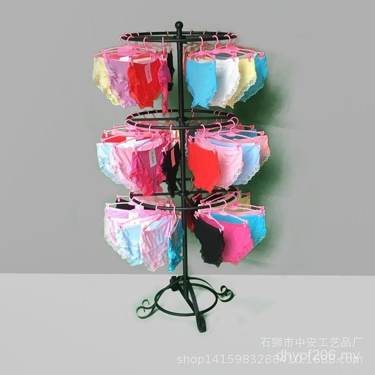 Round Multi-Layer Display Stand Three-Layer Hanging Clothing Store ...