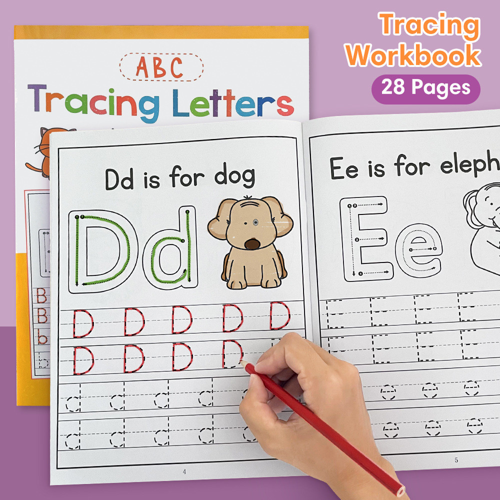 Alphabet Workbook Set Tracing Coloring Drawing Dab Activities for Kids ...