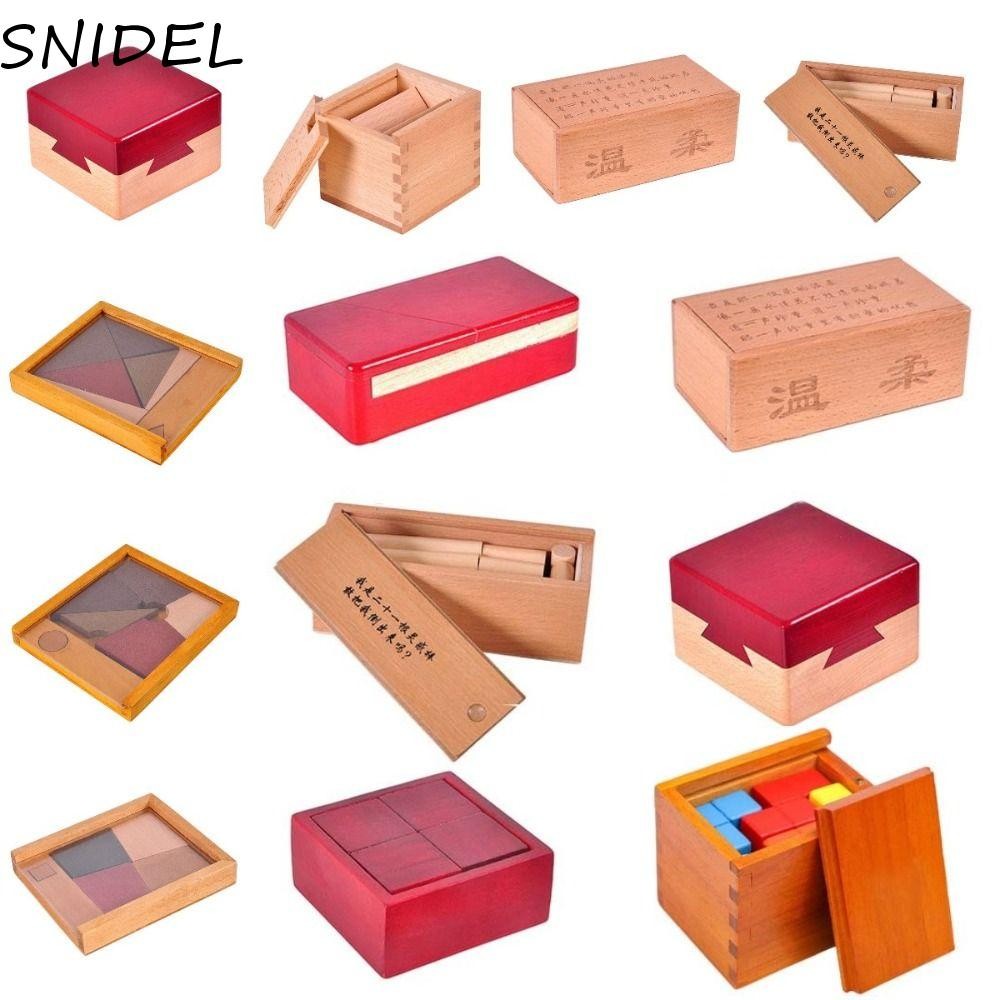 SNIDEL Wooden Brain Teaser Puzzle, Unlock Luban Lock IQ Puzzle Mind ...
